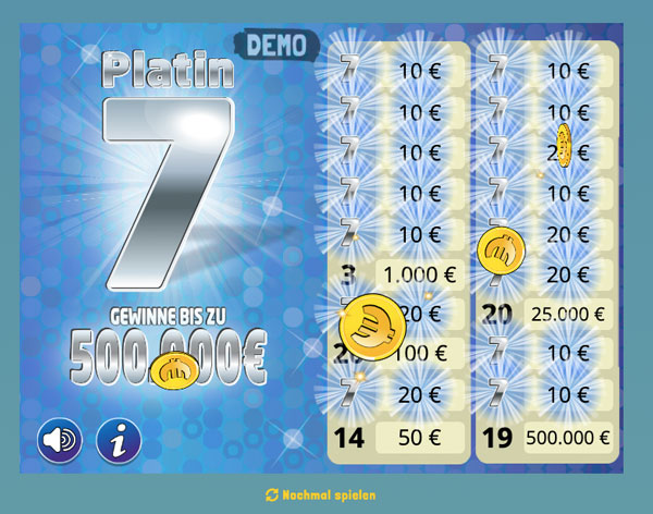 Platin 7 Rubbellos im Test - Losrubbeln.com