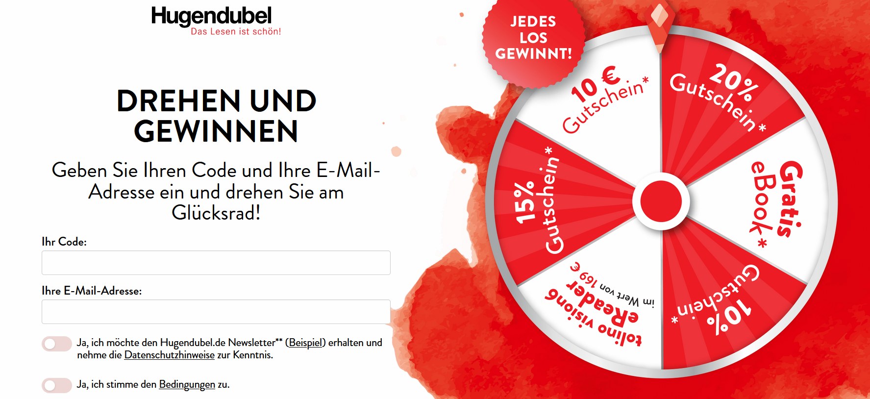 Hugendubel de Gewinnspiel Gl cksrad Drehen Gewinnen Losrubbeln