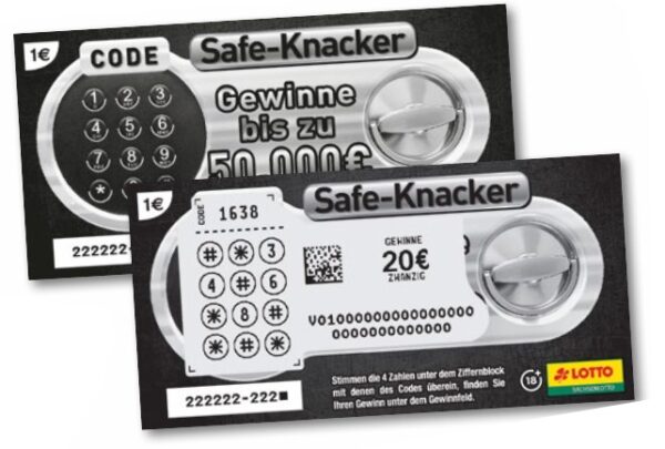 50.000 € Safe-Knacker Rubbellos von Sachsenlotto - Losrubbeln.com